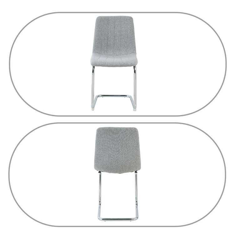 Brayden Studio® Modern Style Dining Chairs Set of 4 with L-Shaped Legs ...