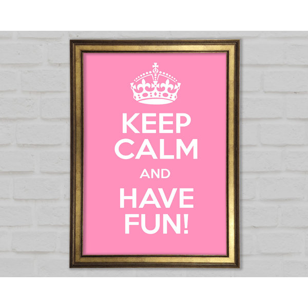 Happy Larry Keep Calm Fun Framed Print | Wayfair.co.uk