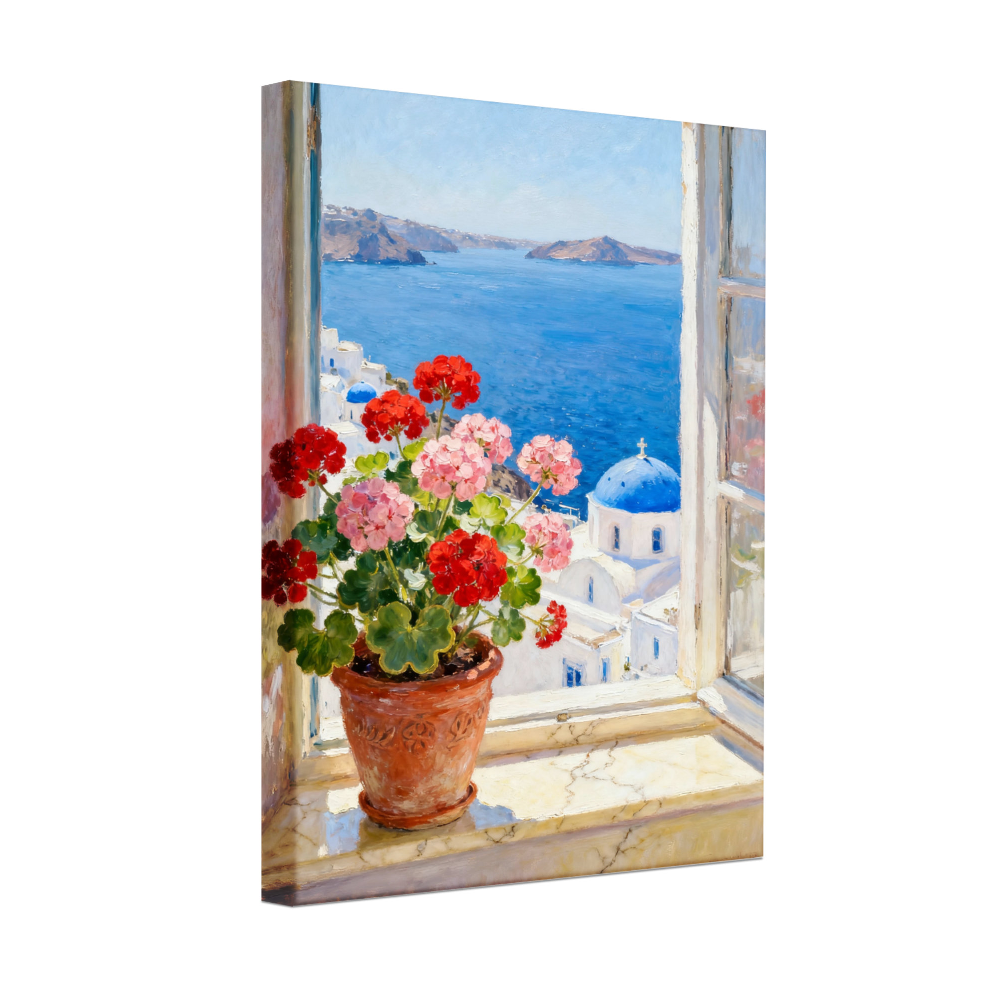 Highland Dunes Plants & Flowers Window View With Flowers And Sea ...