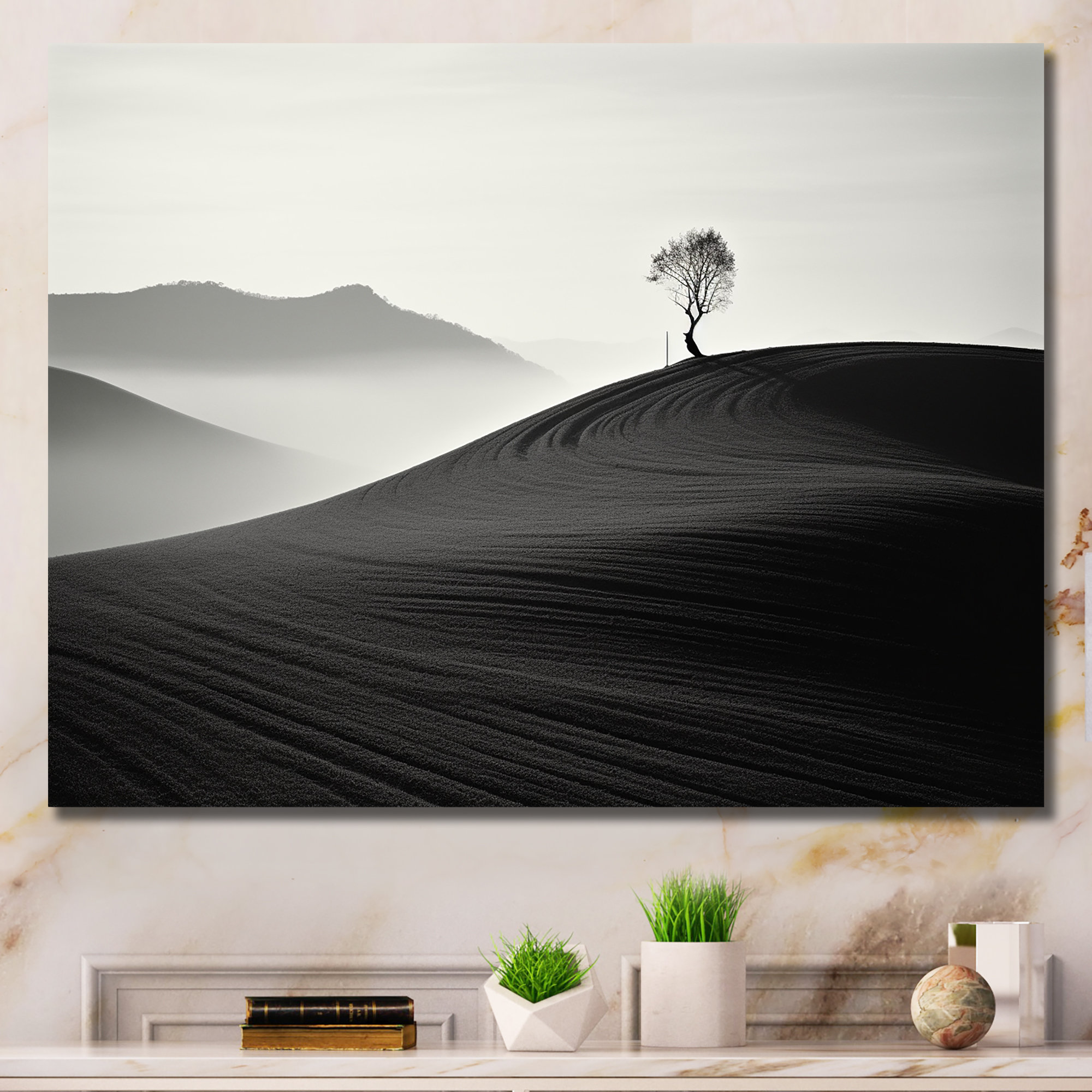 Union Rustic Monochrome Desert Tree Scenery II On Canvas Print | Wayfair