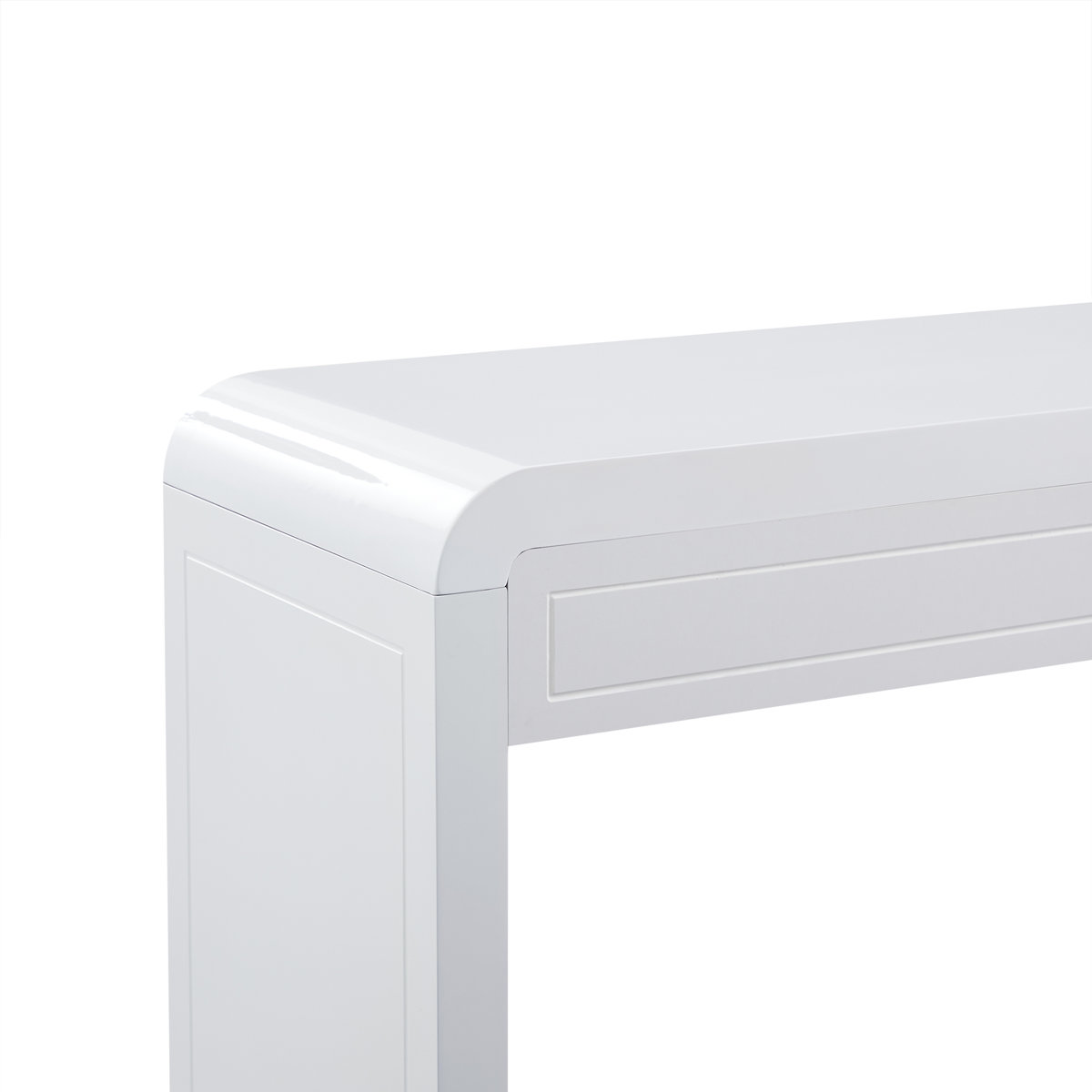 NFusion Caro Modern MDF Console Table With Curved Corners And 2 Drawers ...