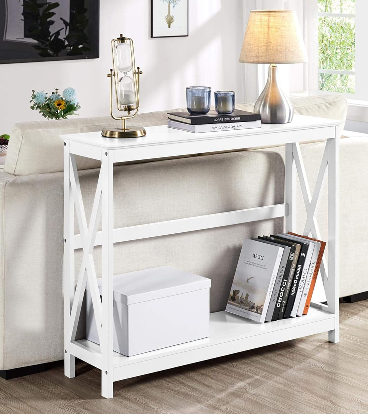 Ophelia & Co. 2 Tier Entryway Table Bookshelf Console Table | Wayfair
