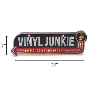 Williston Forge 7'' Music Themed Marquee Sign & Reviews | Wayfair