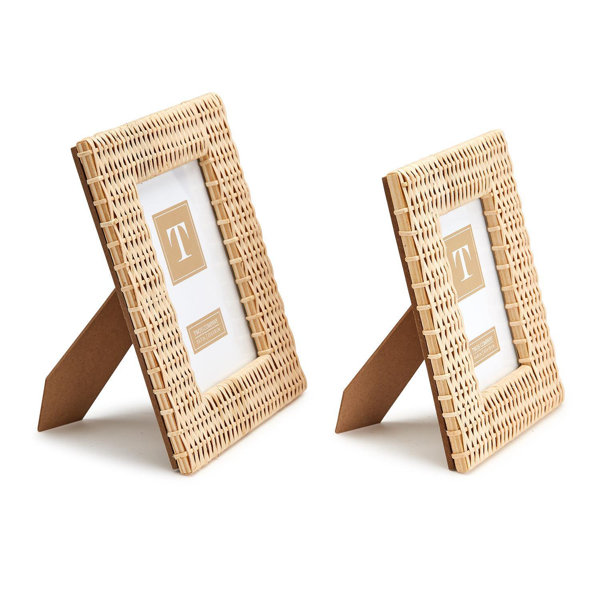 Birch Lane™ Criss Cross Weave Set Of 2 Photo Frame | Birch Lane