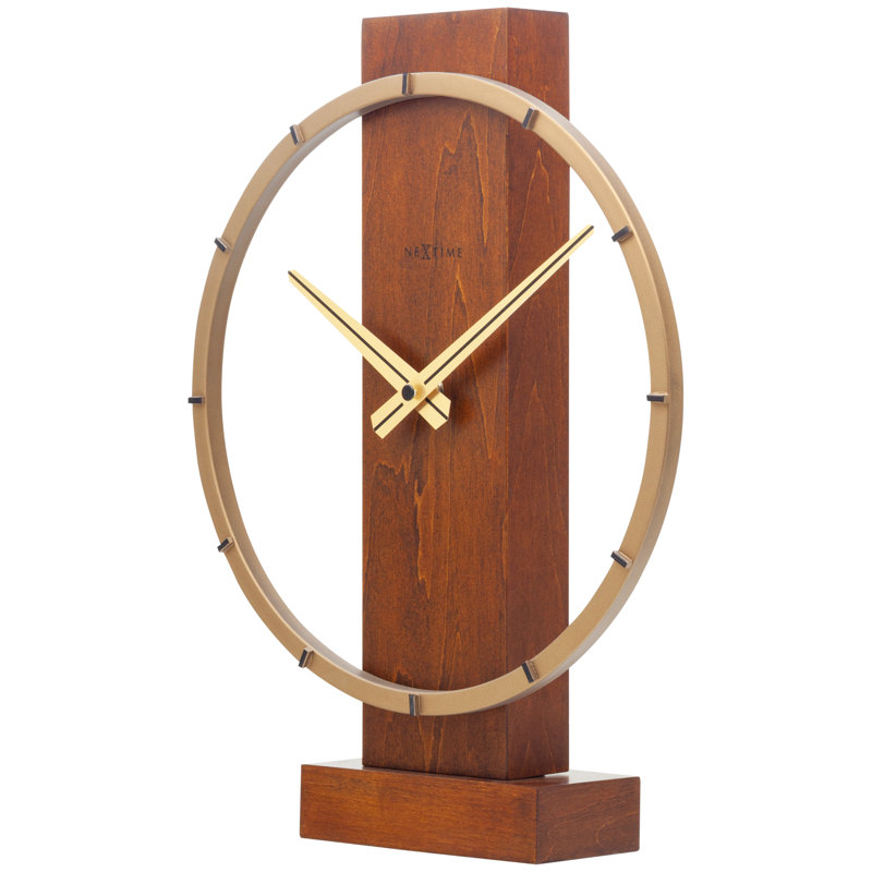 NeXtime Carl Modern & Contemporary Analog Wood Tabletop Clock & Reviews ...