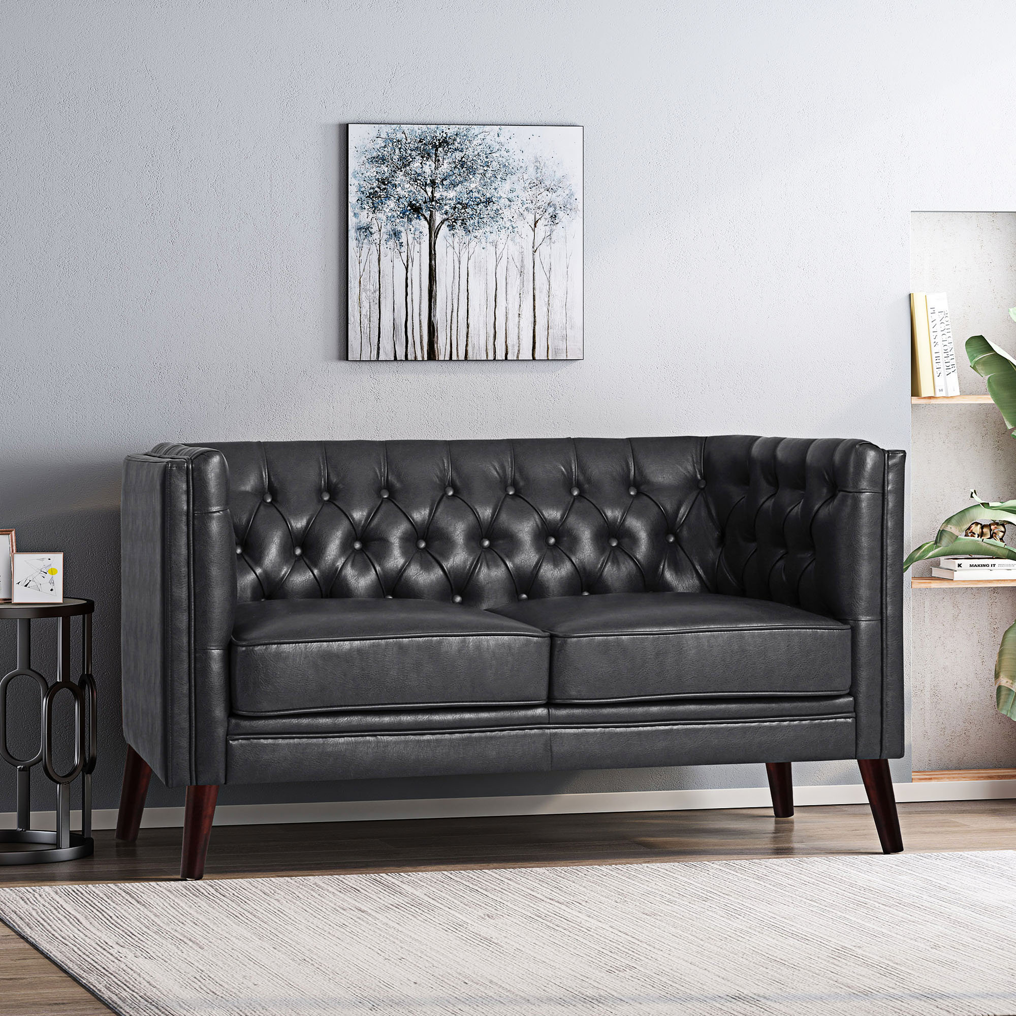 Corrigan Studio® Mid Century Modern Sofa Tufted loveseat Small Couches ...