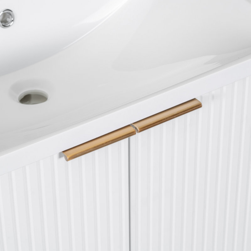 Mercer41 Tykel 24 Single Bathroom Vanity with Solid Wood+MDF Top | Wayfair