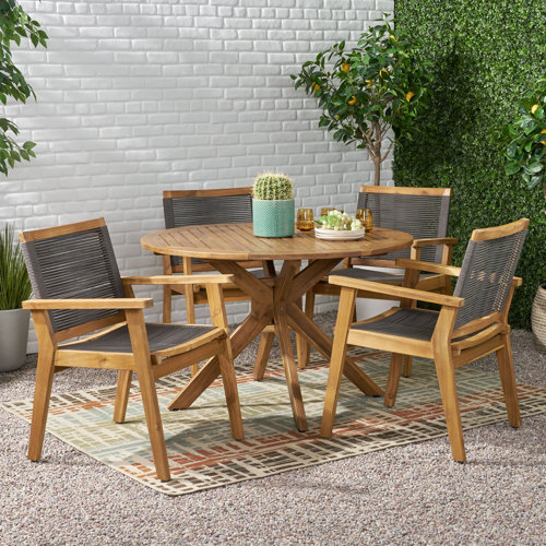 Four Person Round Patio Dining Sets You'll Love | Wayfair