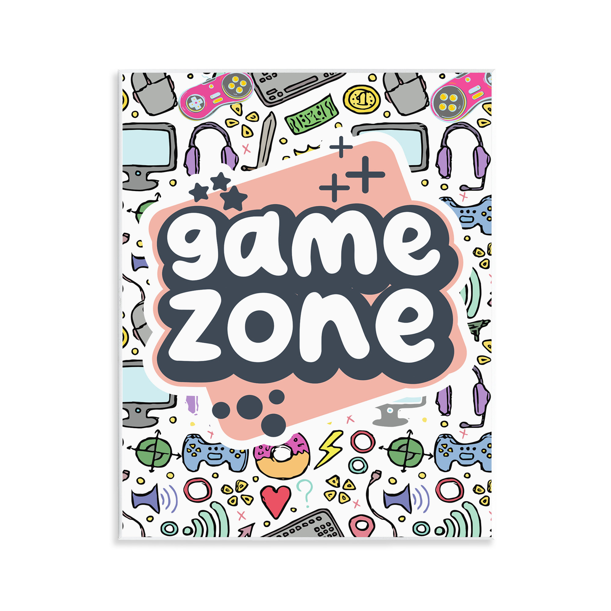 Charlton Home® Peach Game Zone Wall Plaque Art by Jesse Keith | Wayfair