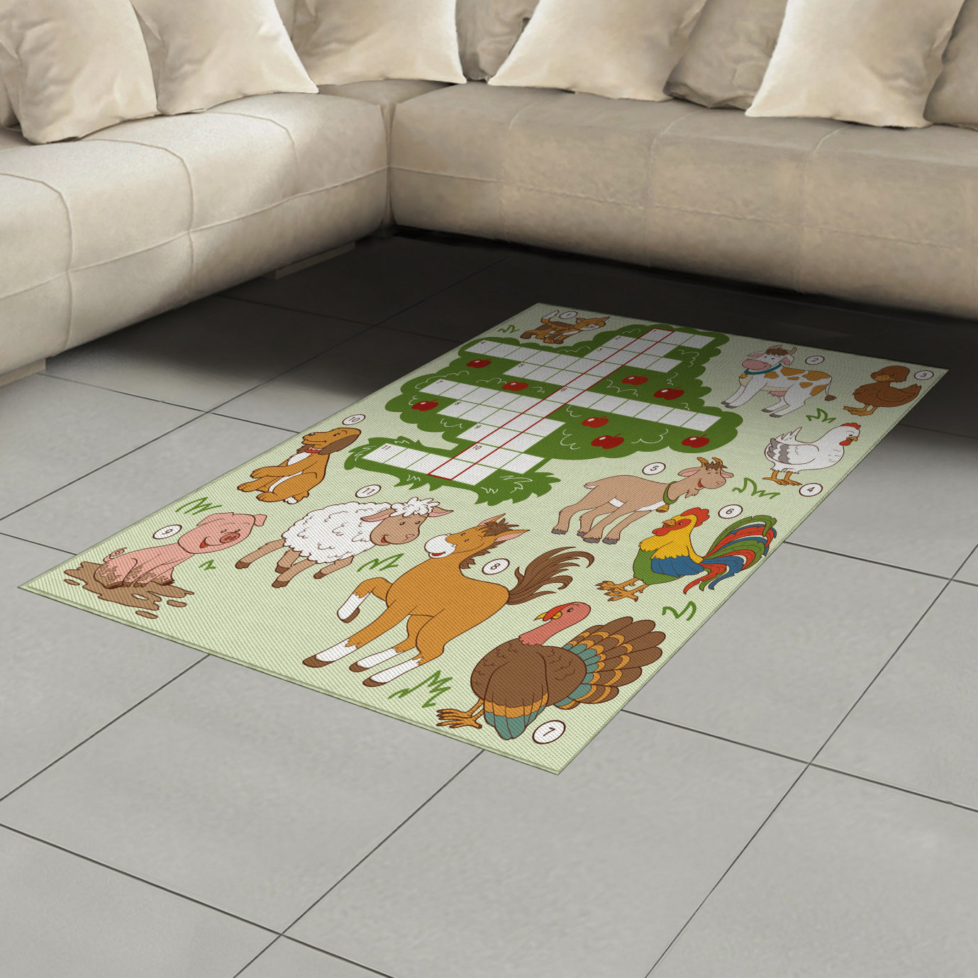 East Urban Home Word Search Game High Density Long Fiber Poly Threads ...