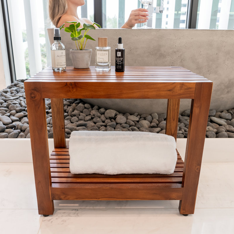 Wildon Home® Collinge Teak Shower Bench & Reviews | Wayfair