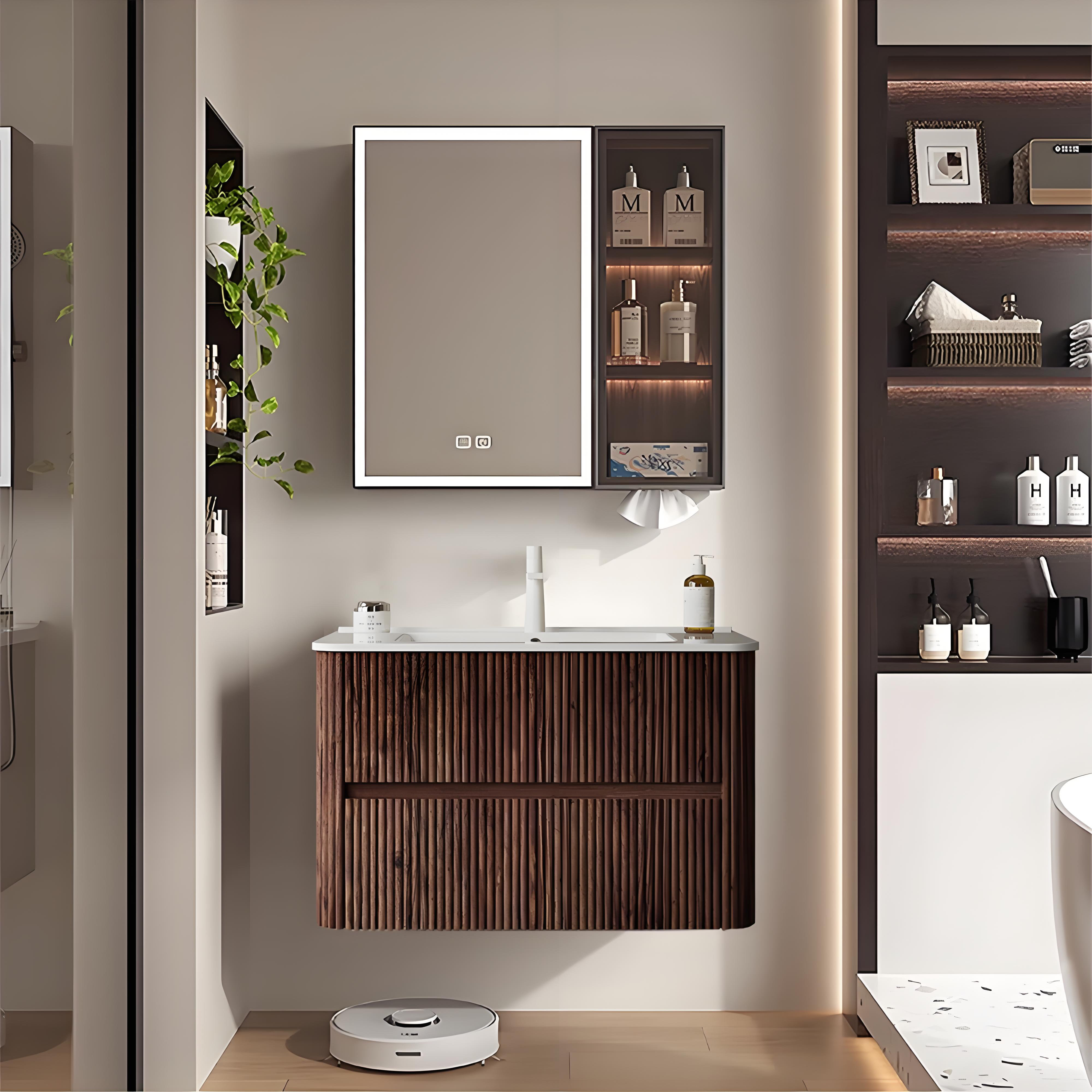 Latitude Run® 30'' Modern Suspended Bathroom Cabinet With Ceramic Sink ...