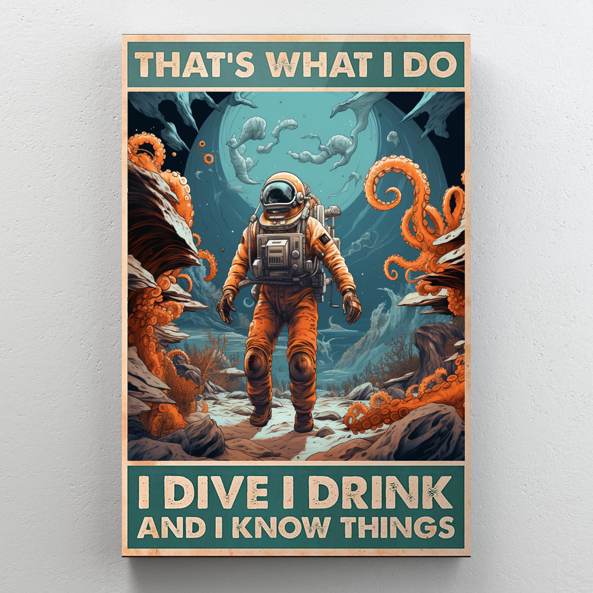 Trinx Japera I Dive I Drink - 1 Piece Rectangle Graphic Art Print On ...