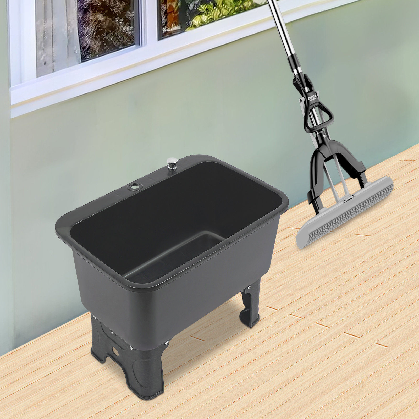 SUNYOU Freestanding Utility Mop Sink 23.62In(W)*18.63In(H) | Wayfair