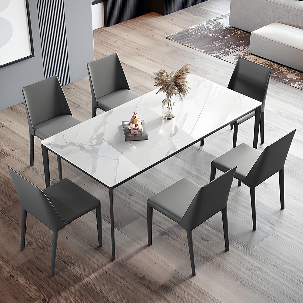 LJIA home Minimalist Home Slate Dining Set | Wayfair