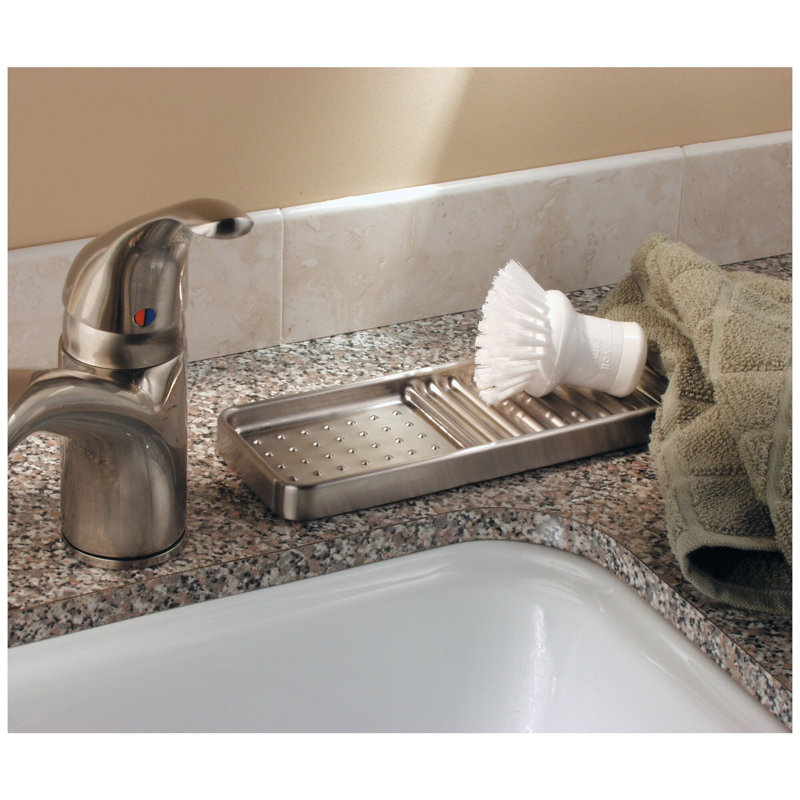 iDesign Forma Kitchen Sink Tray for Sponges, Scrubbers, Soap ...