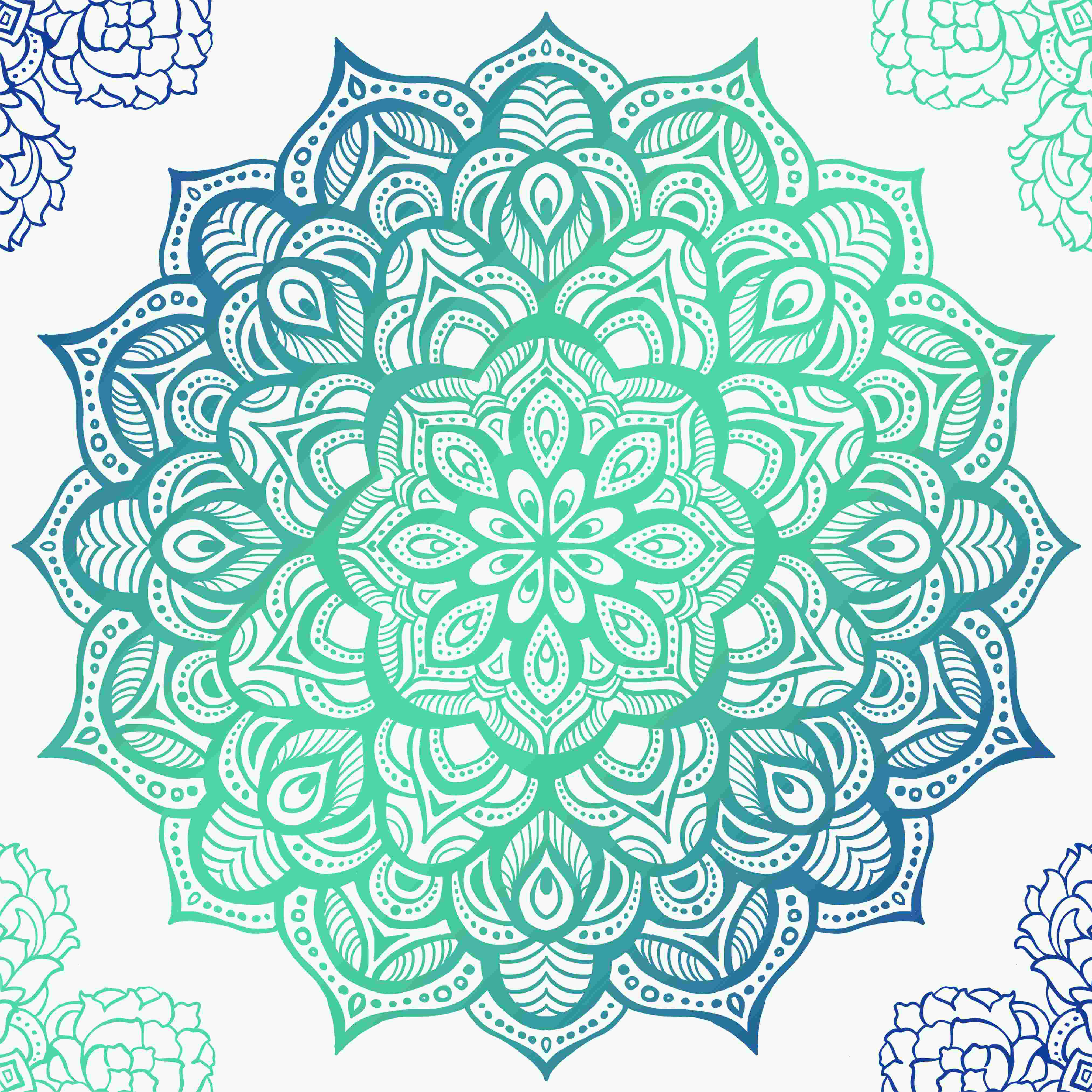 Dakota Fields Big Blue Mandalla Gradient | Wayfair