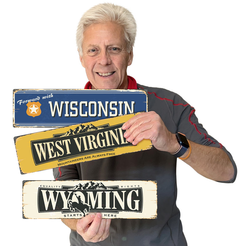 SmartSign Vintage Wyoming State Sign | Wayfair