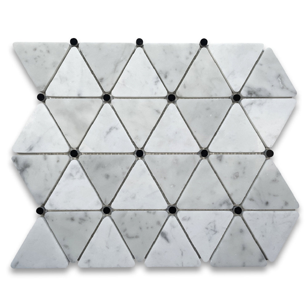 Marble Online 11" x 13" Marble Grid Mosaic Wall & Floor Tile | Wayfair