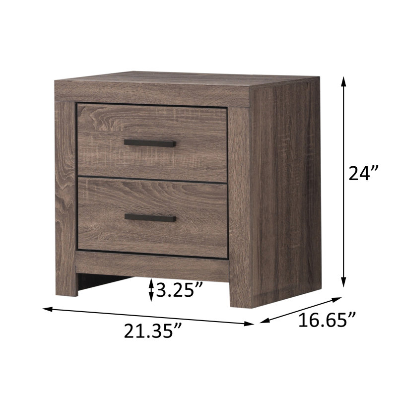 Millwood Pines Braxtin 5 - Piece Bedroom Set in Barrel Oak | Wayfair