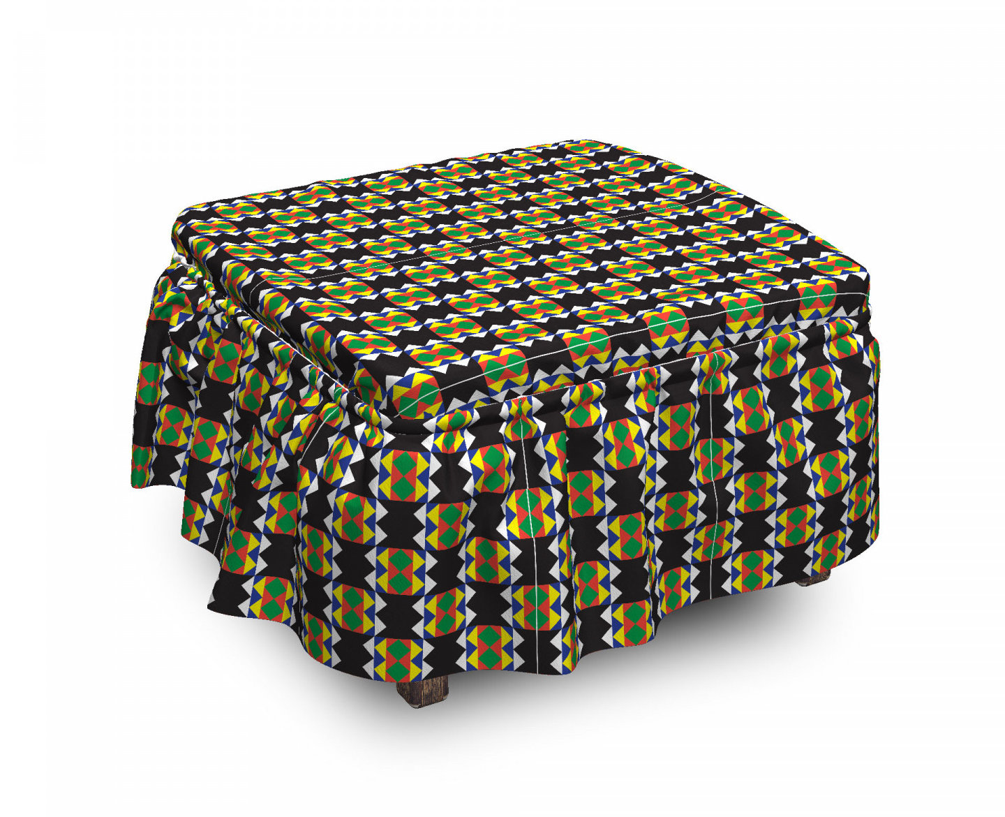 East Urban Home Funky Zulu Ottoman Slipcover | Wayfair