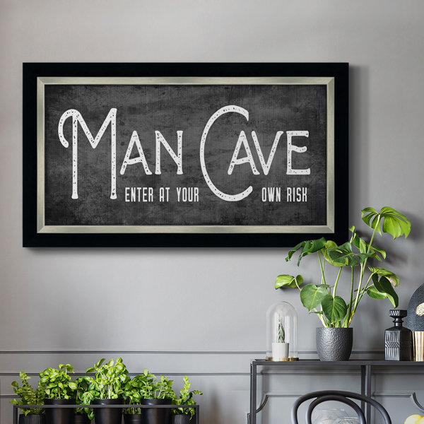 Trinx Man Cave Framed On Canvas Print | Wayfair
