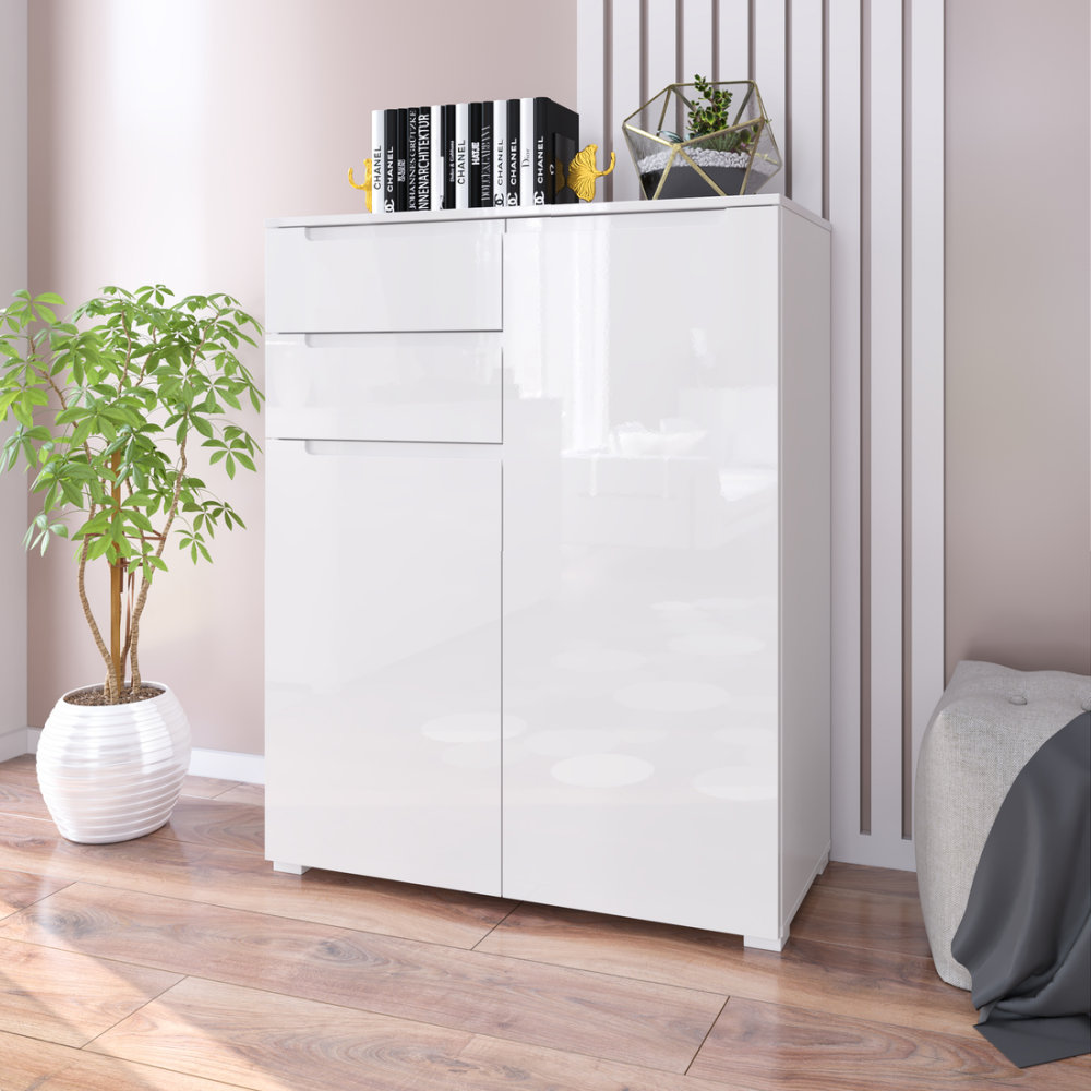 BLONSKI Hill 2 Drawer 37.4" W Combo Dresser | Wayfair