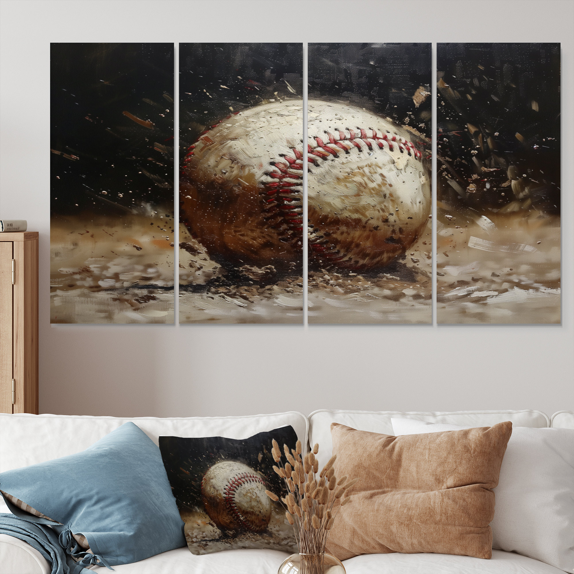Williston Forge Baseball Close Up Home Run - Sport Baseball Canvas Art ...