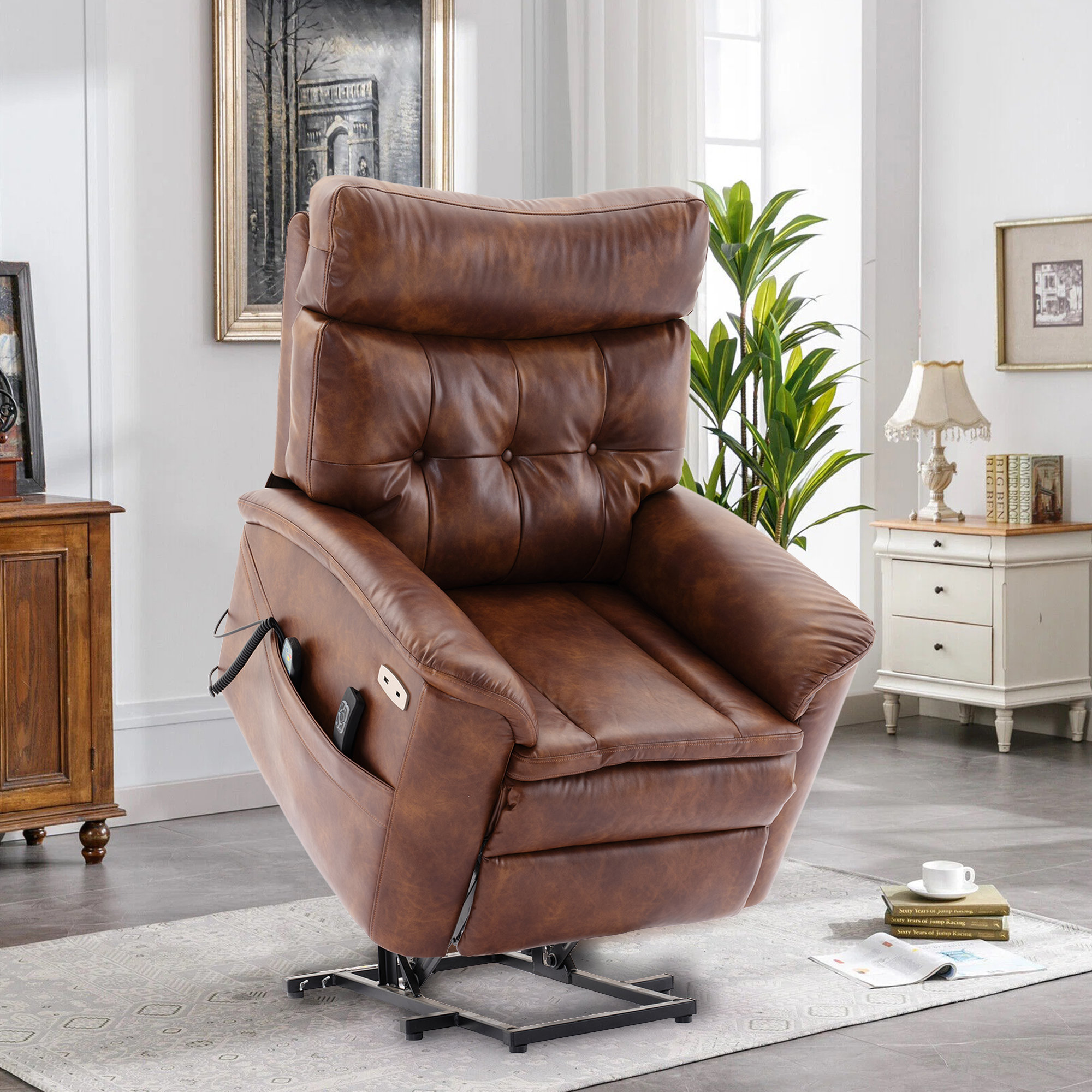 Latitude Run® Muli Dual Motor Recliner with Massage, Heat, Extend ...