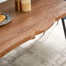 17 Stories S Shape Irregular MDF Dining Table Metal Legs Wood Design ...