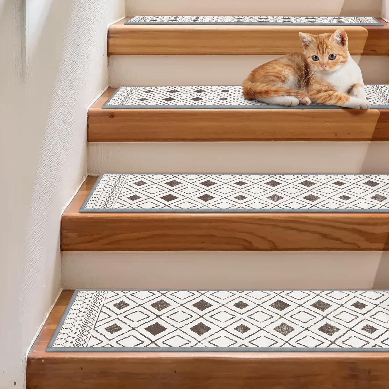 Foundry Select Carpet Stair Treads Non Slip 15PCS, 8" X 30" Edging ...