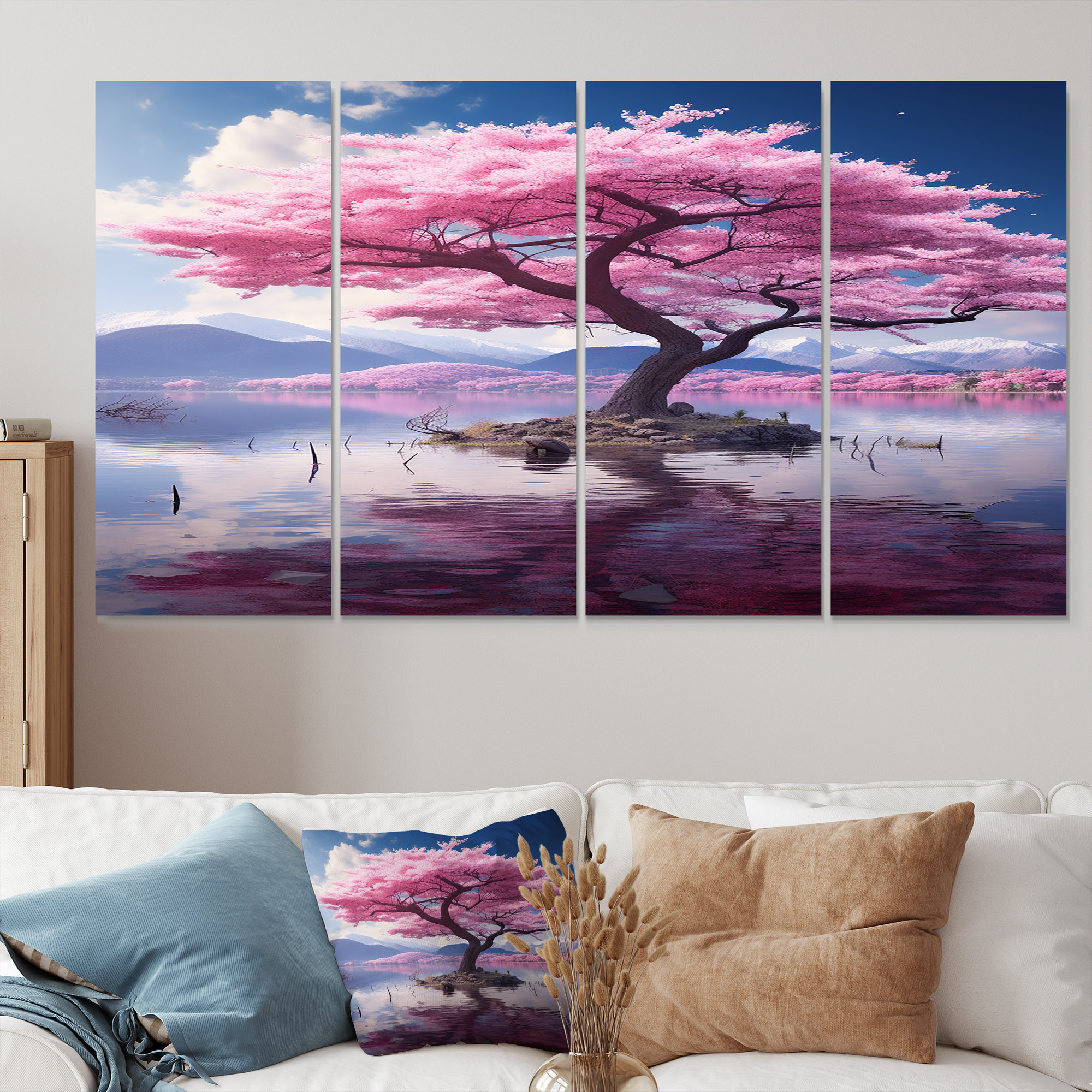 Millwood Pines Majestic Cherry Blossom Tree In Mountain Lake - Tree ...