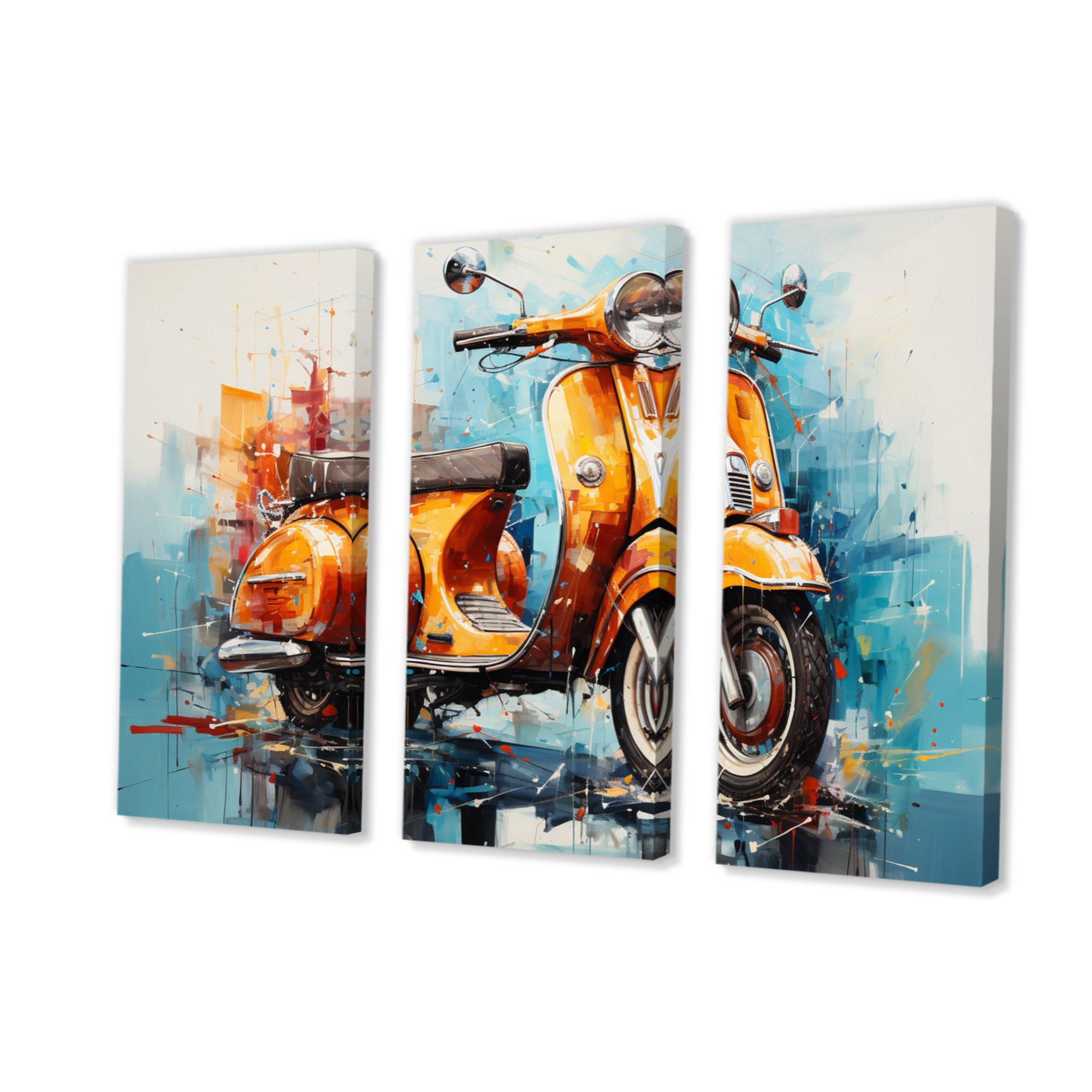 Williston Forge Scooter City Rides IV - Transportation Wall Art Print ...