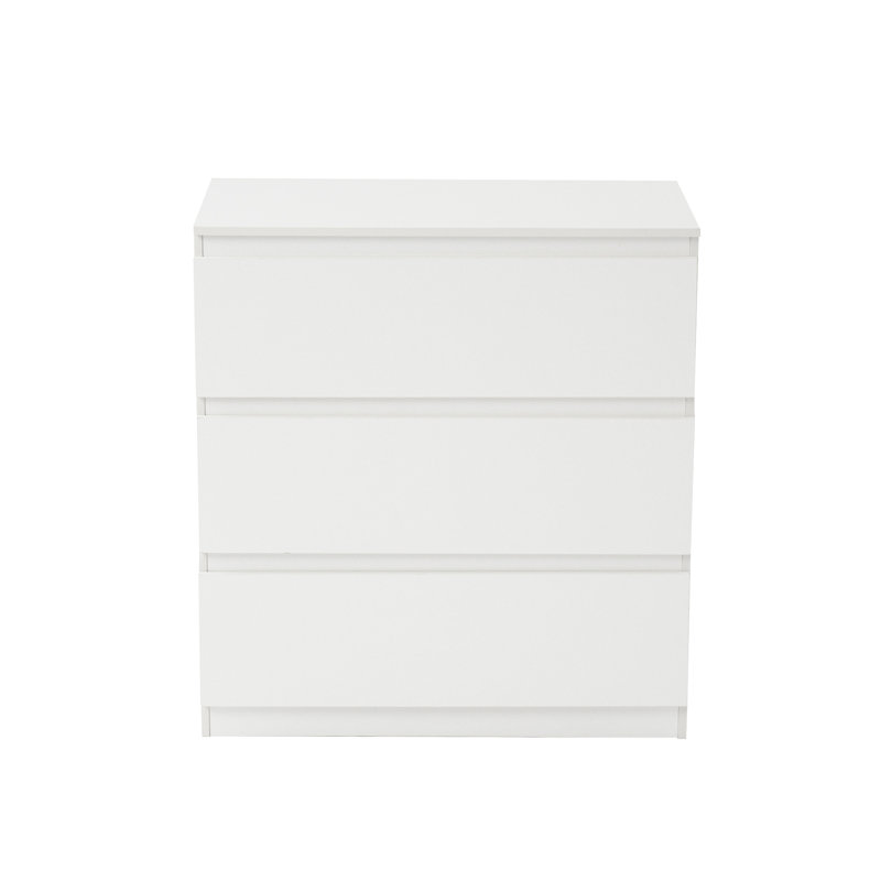 Ebern Designs 3 Drawer Night Stand, Modern Nightstand, MDF Bedside ...