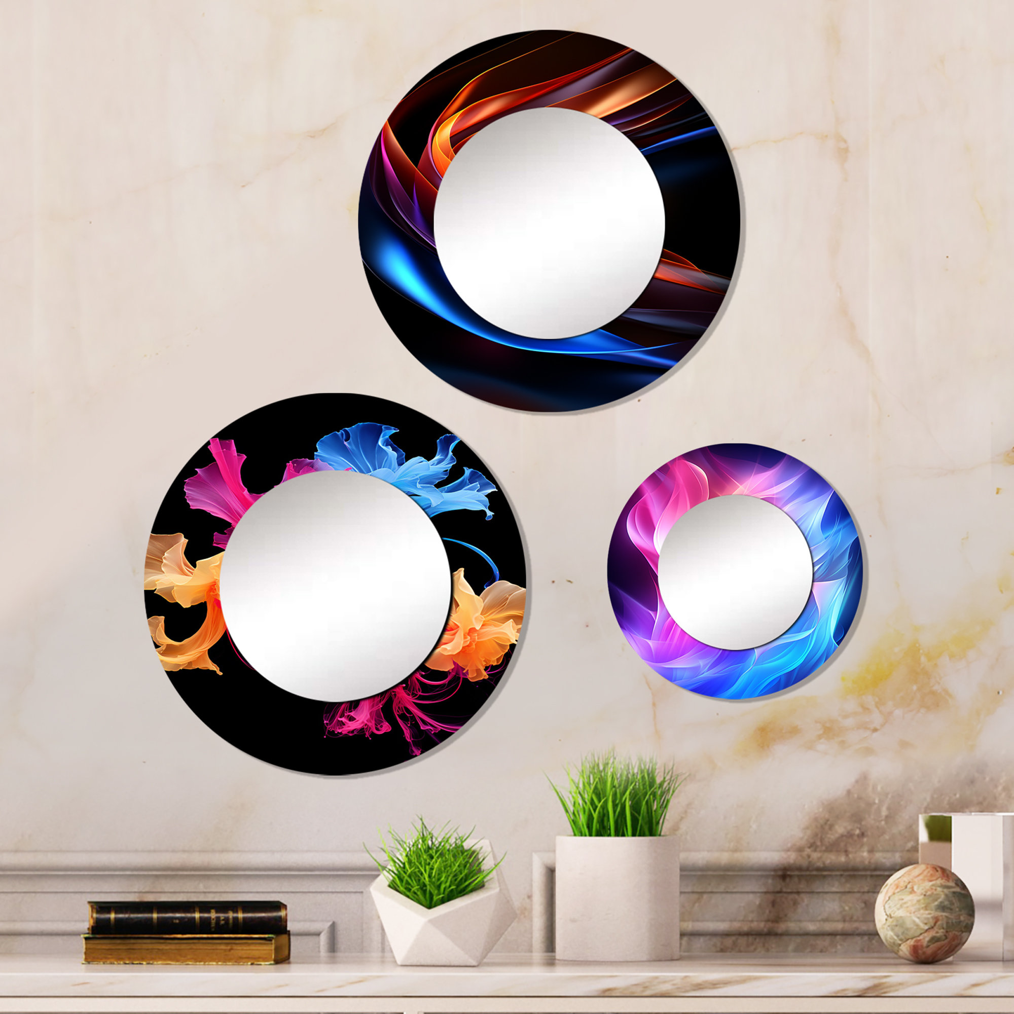 Ivy Bronx Janus Aluminum Round Wall Mirror | Wayfair