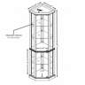 Infinity Corner Lighted Curio Cabinet Corner Glass Cabinet Lighted ...