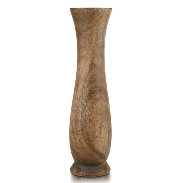 Millwood Pines Larocque Handmade Wood Table Vase | Wayfair