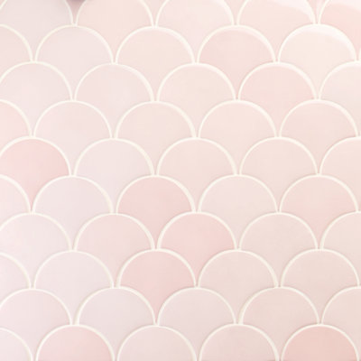 pink pattern wall tiles