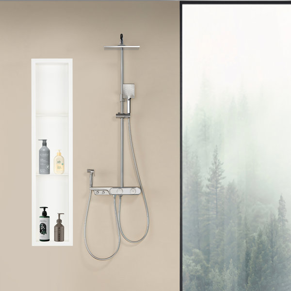 DecoMust 36.02"x8.66"x 3.93" Stainless Steel 18 Gauge White Cream ...