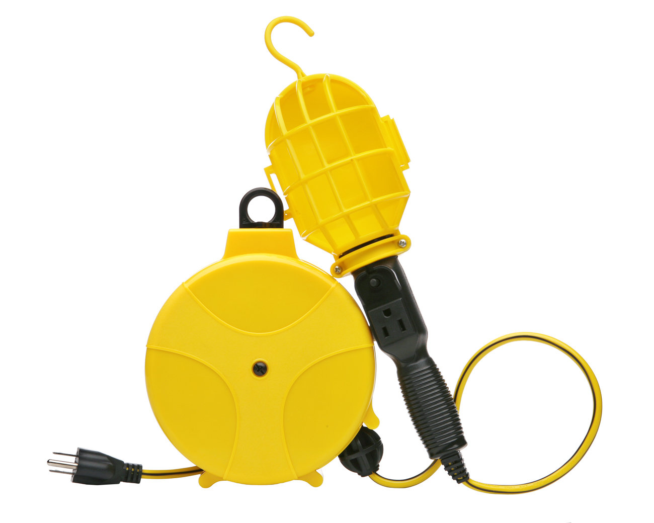 Designers Edge Retractable Cord Reel with Hand Held Incandescent Work ...