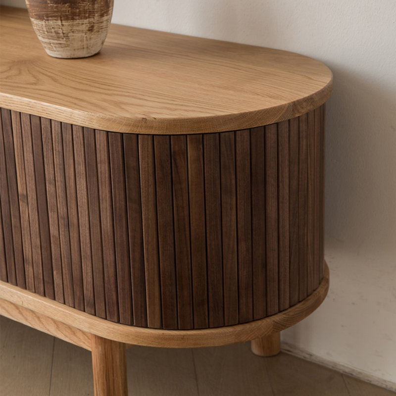 Loon Peak® Jontavious Solid Wood 62.9'' W Storage Credenza | Wayfair