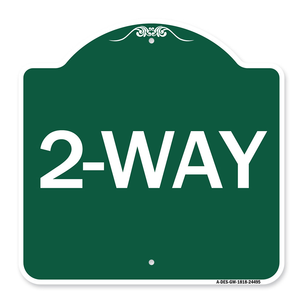 Signmission Designer Series Sign - 2-Way | Green & White 18" X 18 ...