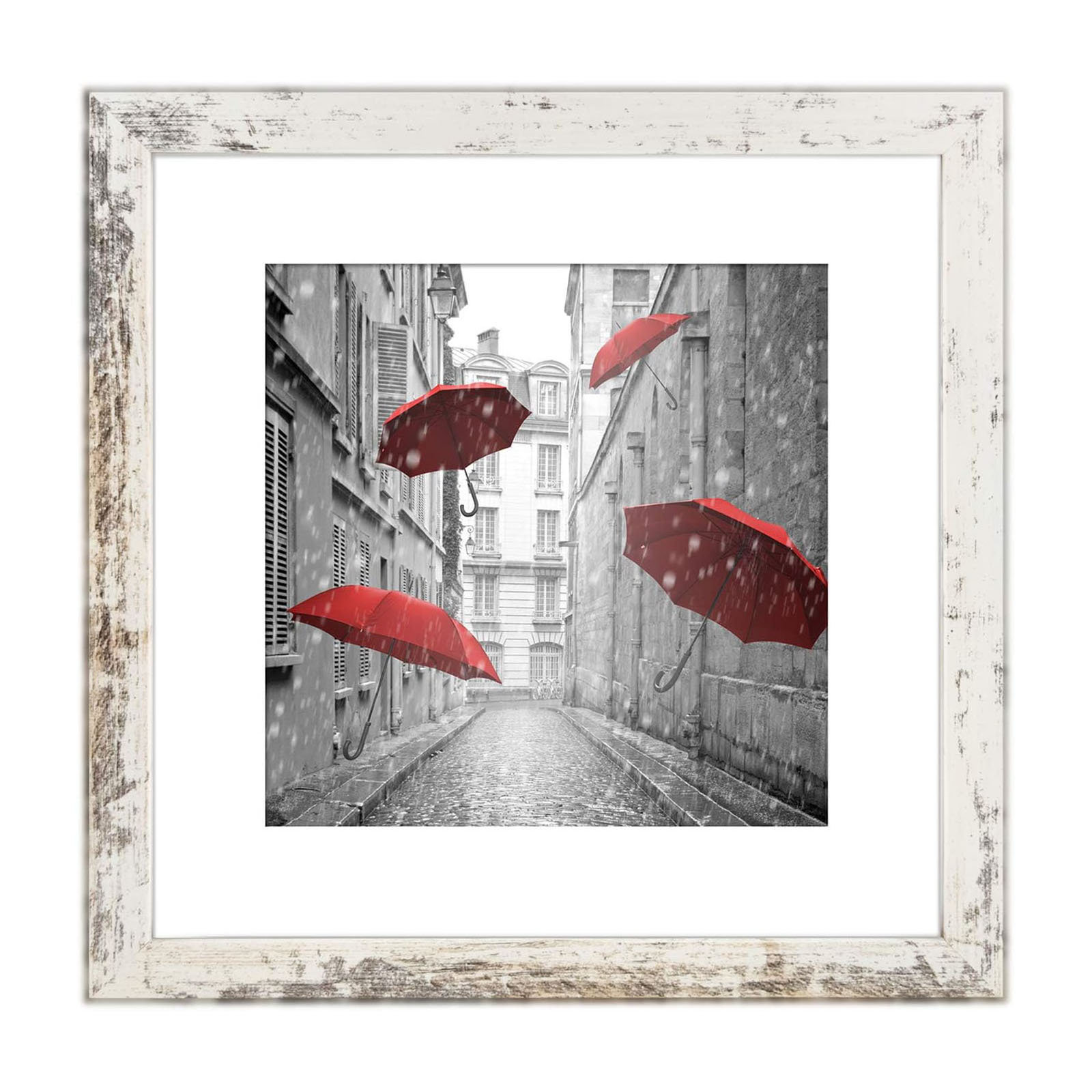 TIFONE 12x12 Rustic Picture Frame – Matted for 8x8 Photos or Holds ...