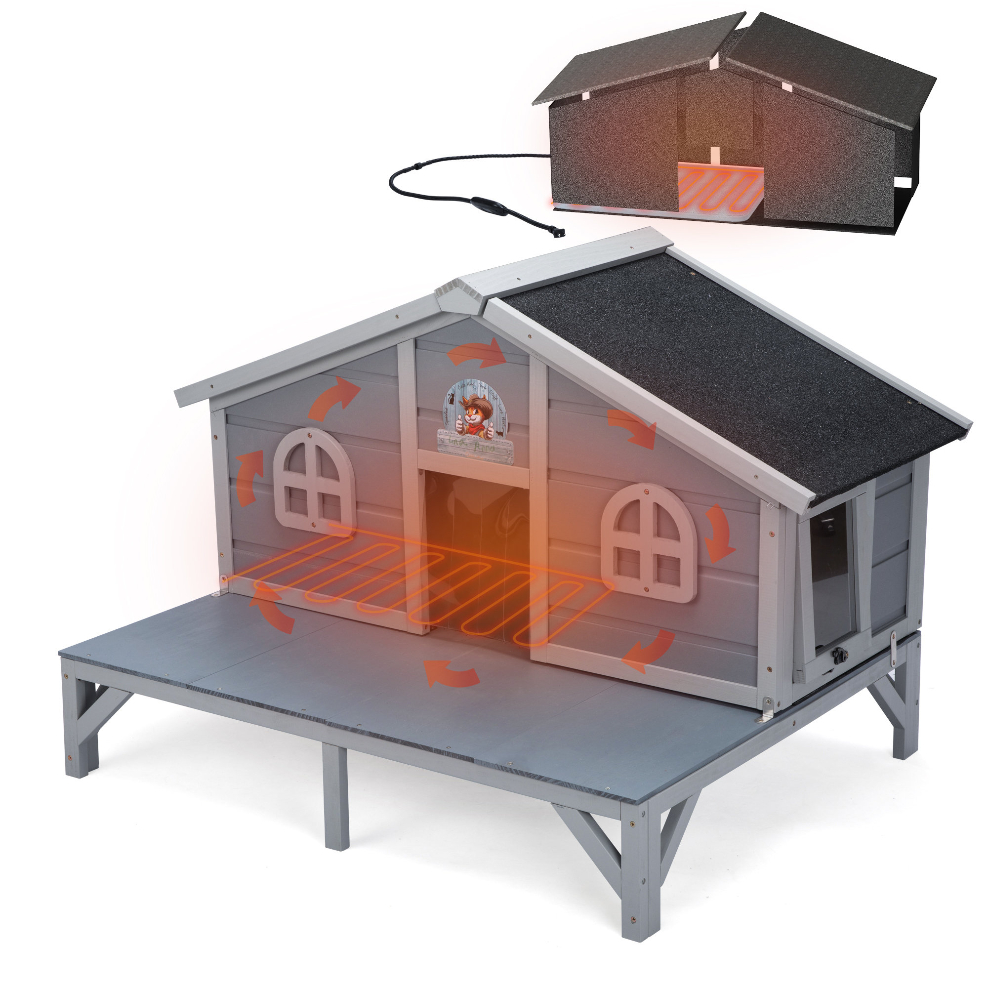 Tucker Murphy Pet™ Insulated Cat Enclosure With Large Platform ...