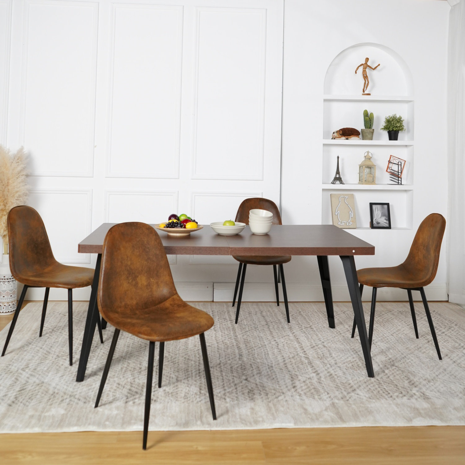 George Oliver 5-Piece Modern Kitchen Dining Set with 4 Luxury ...