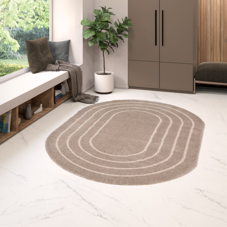 17 Stories Oval Lumturie Geometric Machine Woven Oval 160cm X 229cm ...