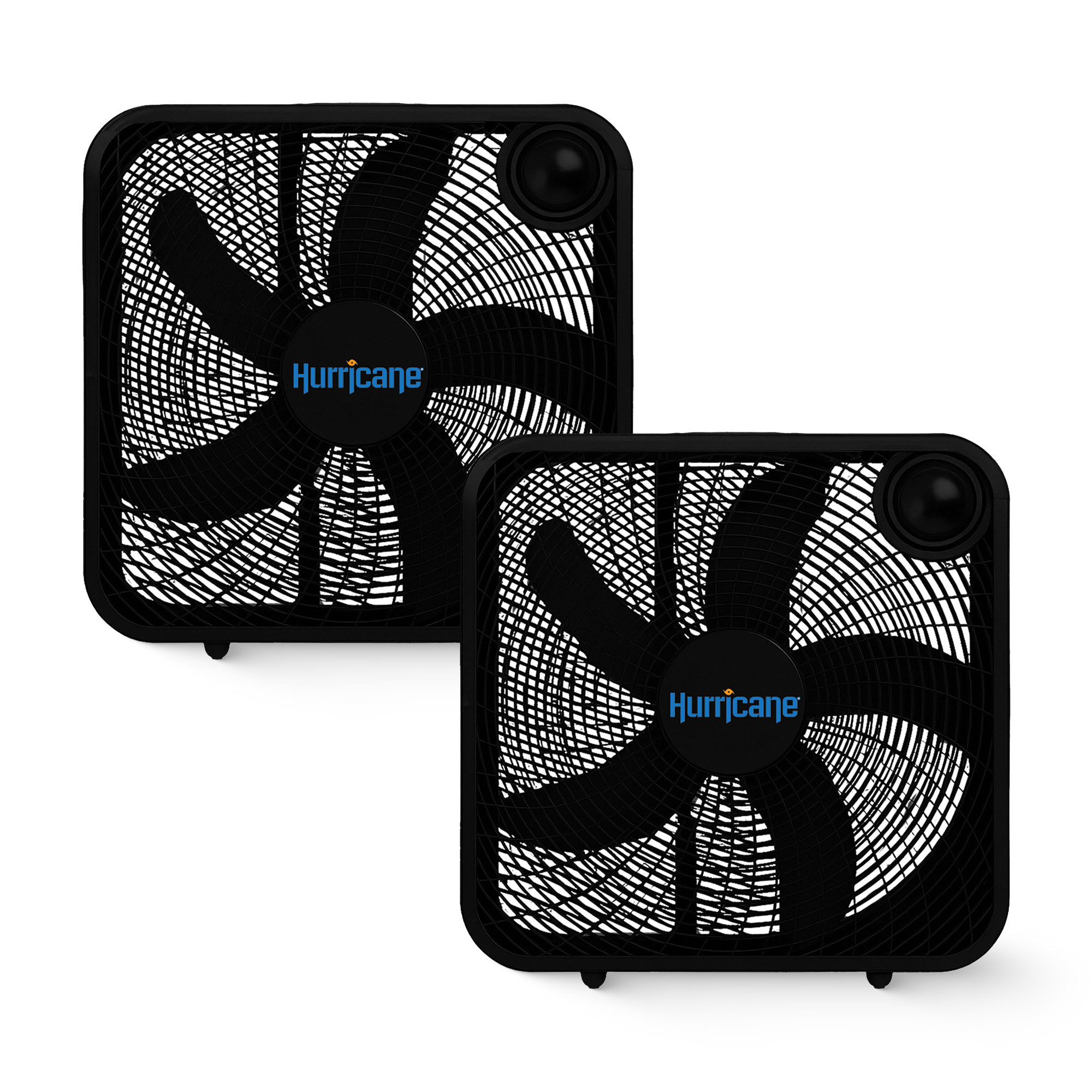 Hurricane 20" Classic Series Floor Box Fan with 3 Speed Settings, Black ...