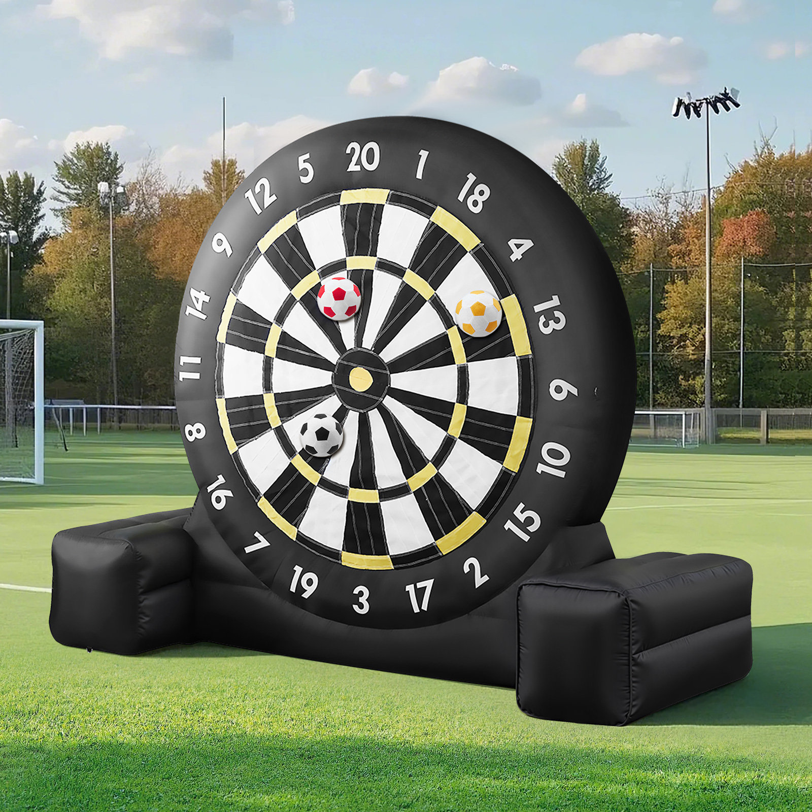 Stellweilan Tessberg Inflatable Soccer Dart Board over High with 9 Kick ...