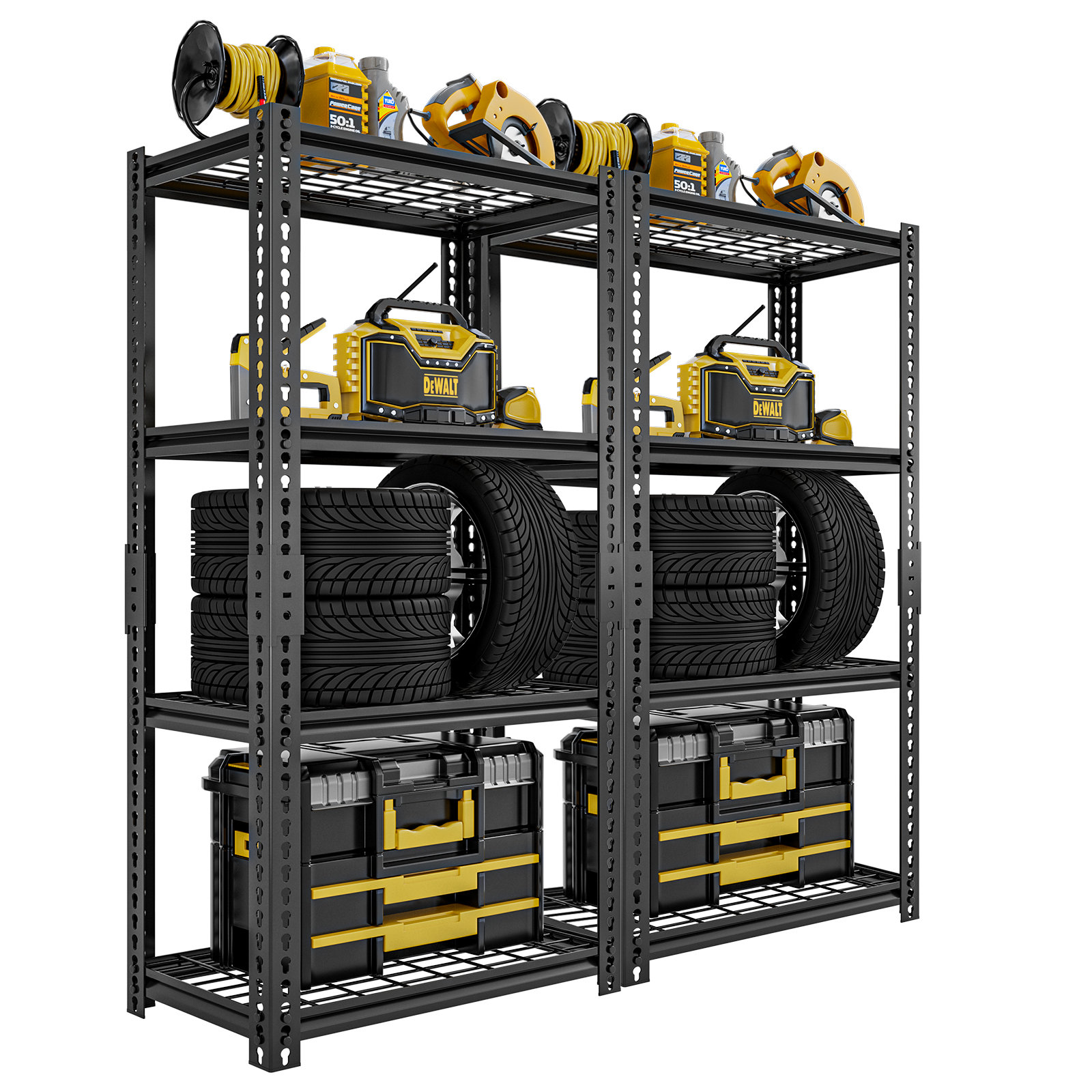 WFX Utility™ Garage Storage Shelves,Adjustable Tier Metal Heavy Duty ...