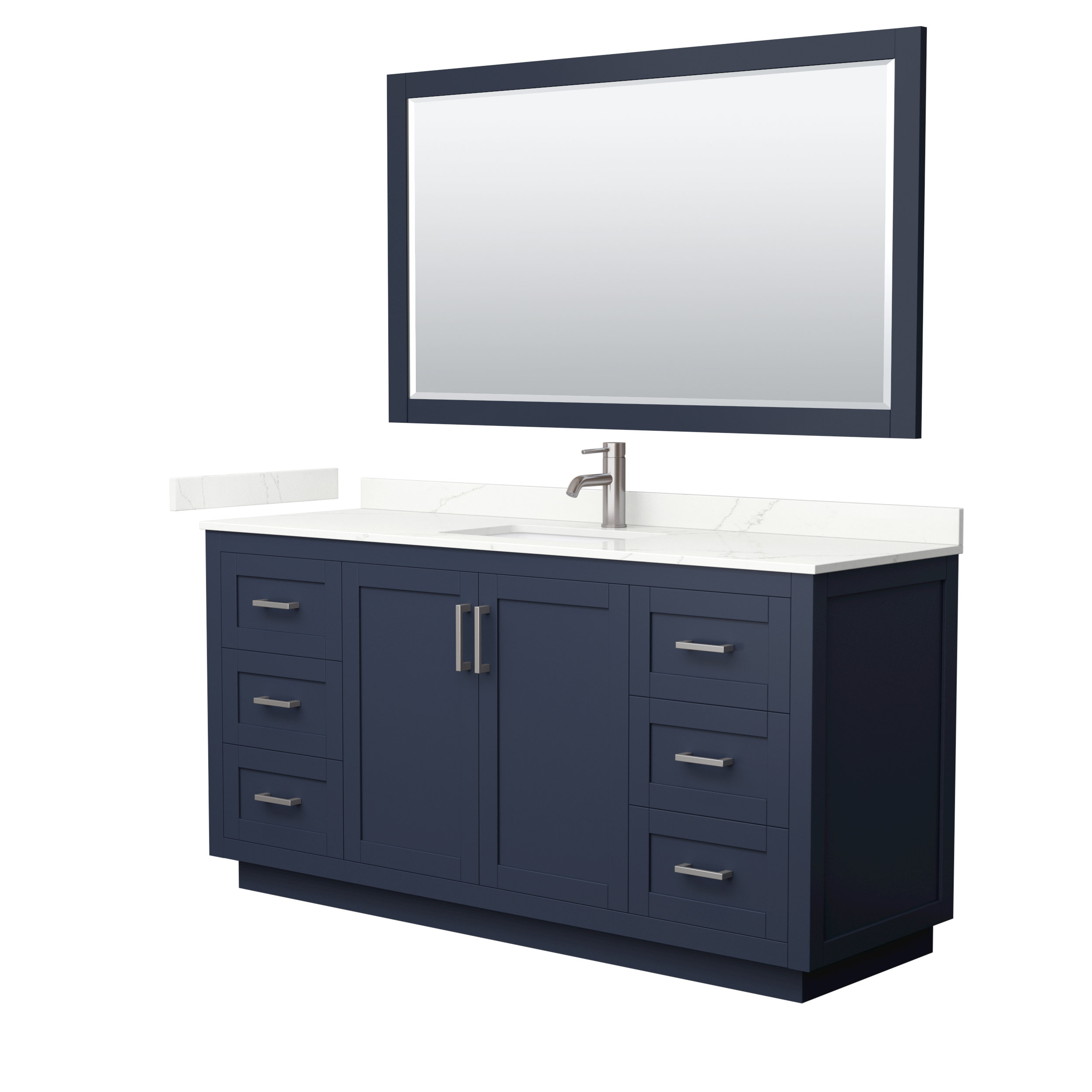 Wyndham Collection Miranda 66" Freestanding Single Bathroom Vanity with ...